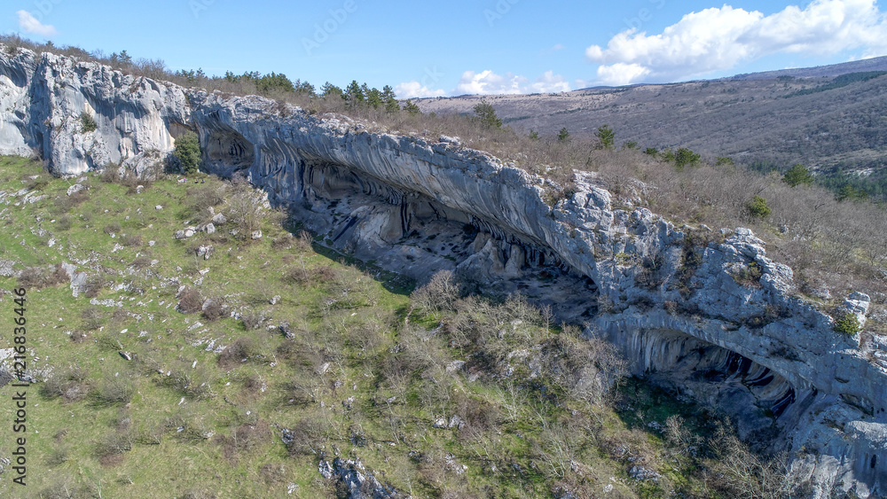 Rock shelter (abri) of Veli Badin is a shallow cave-like opening at the ...
