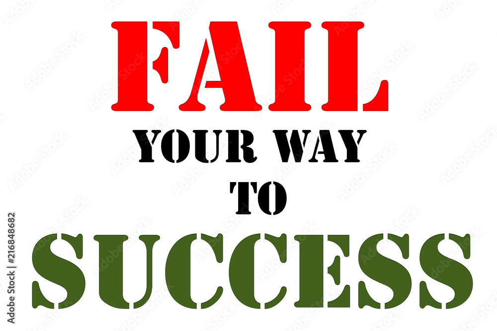 Fail your way to success Stock Illustration | Adobe Stock
