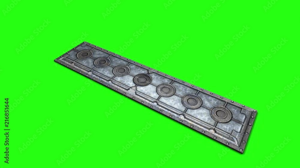 Spine Trap Castle Green Screen Side 3D Rendering Animation vídeo de ...