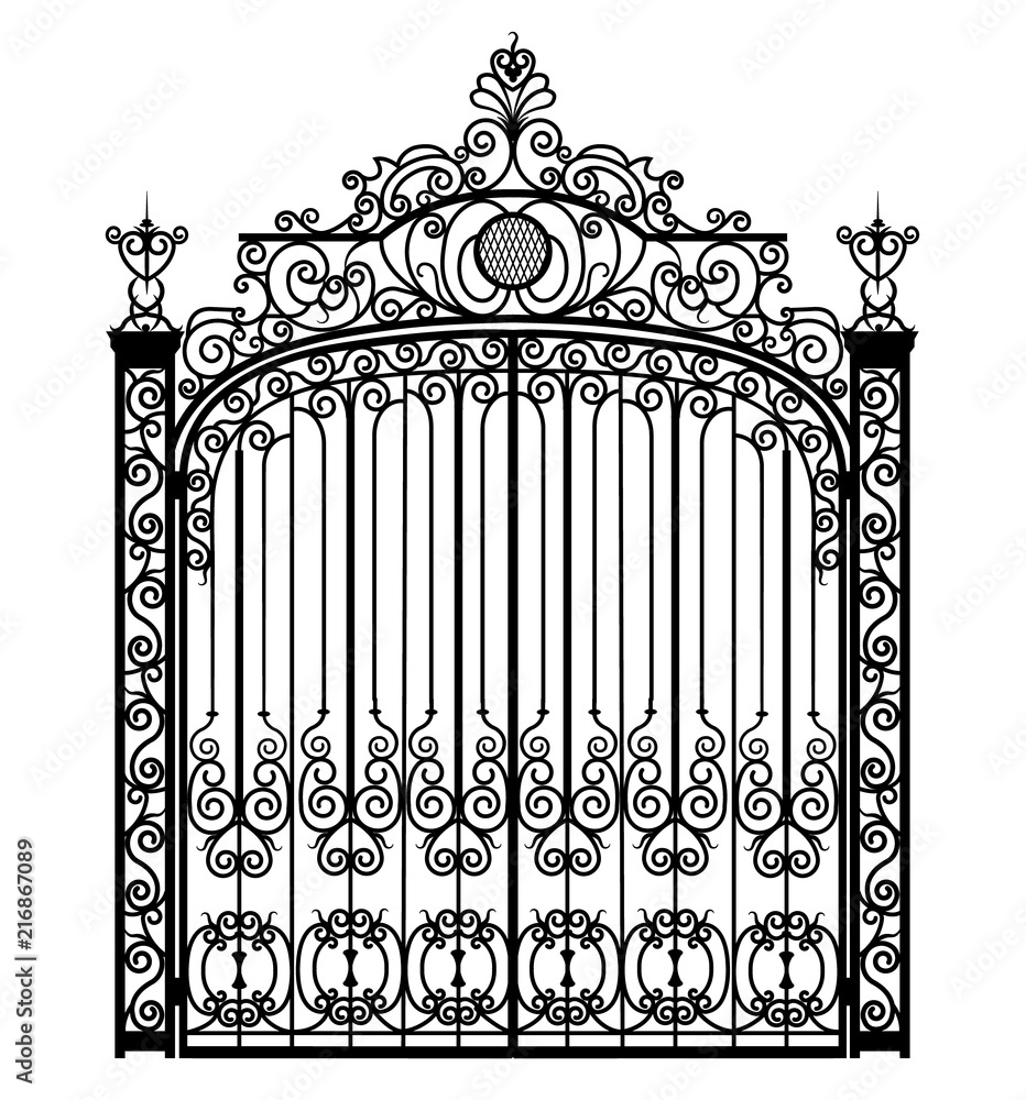 black metal gate Stock Vector | Adobe Stock