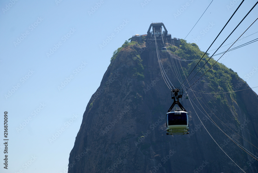 Sugarloaf cable car crossing the air Stock Photo | Adobe Stock