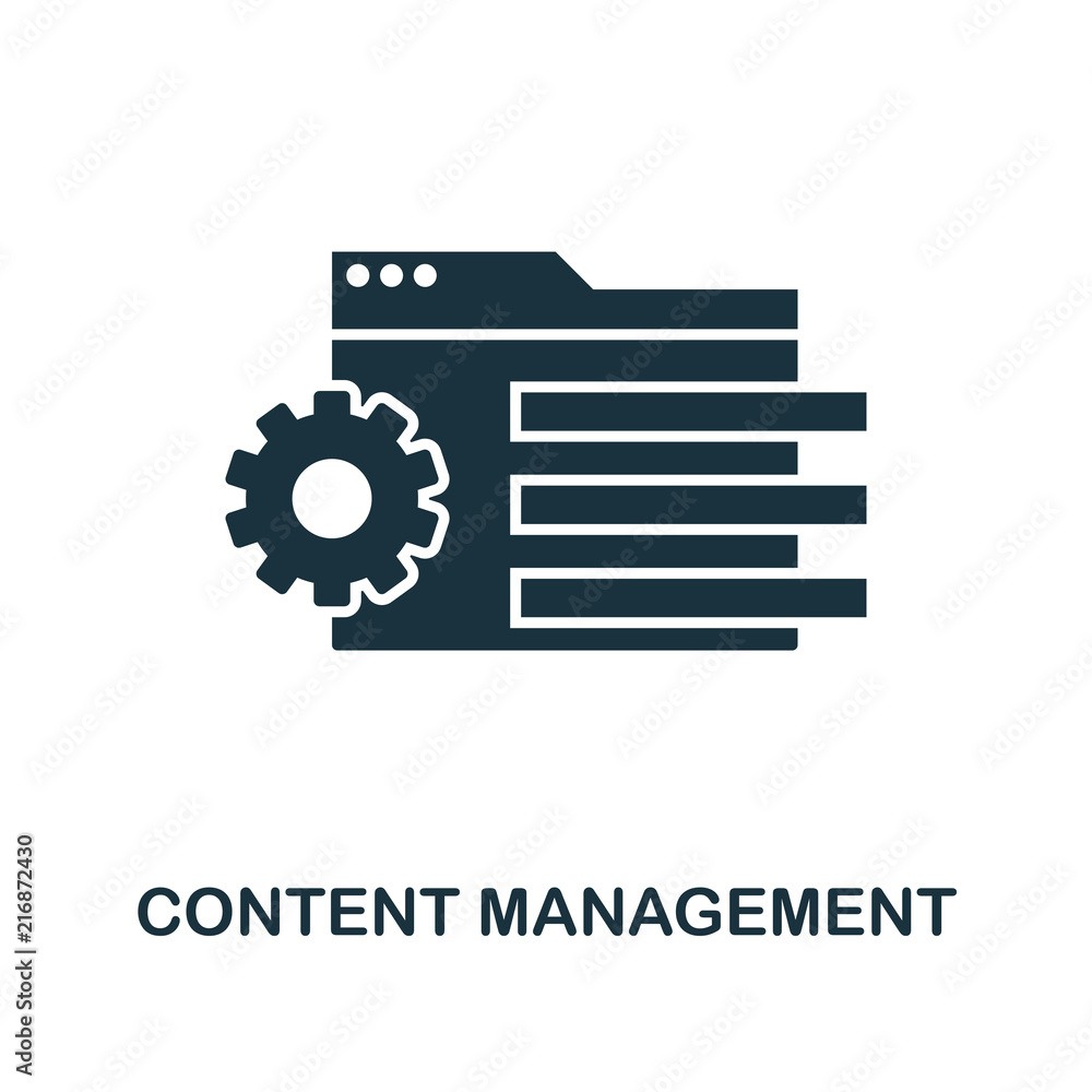 Content Management creative icon. Simple element illustration. Content ...