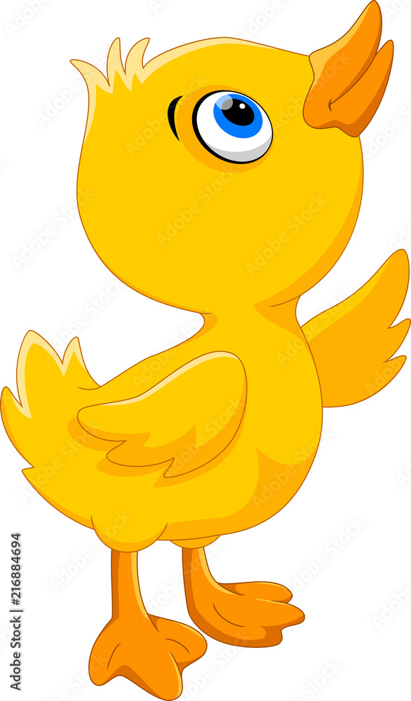 Cute duck cartoon Stock Vector | Adobe Stock