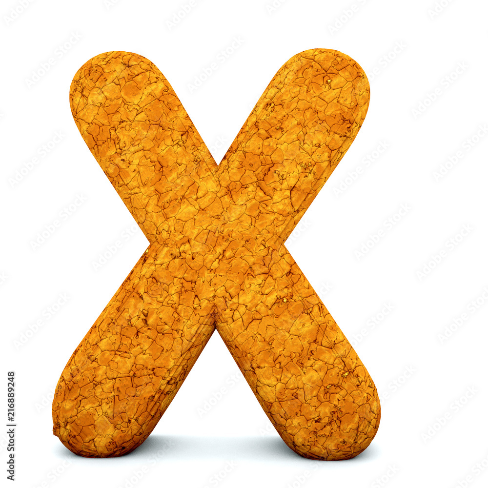 Letter X, font soil drought cracked, dry mud alphabet, path save. Stock ...