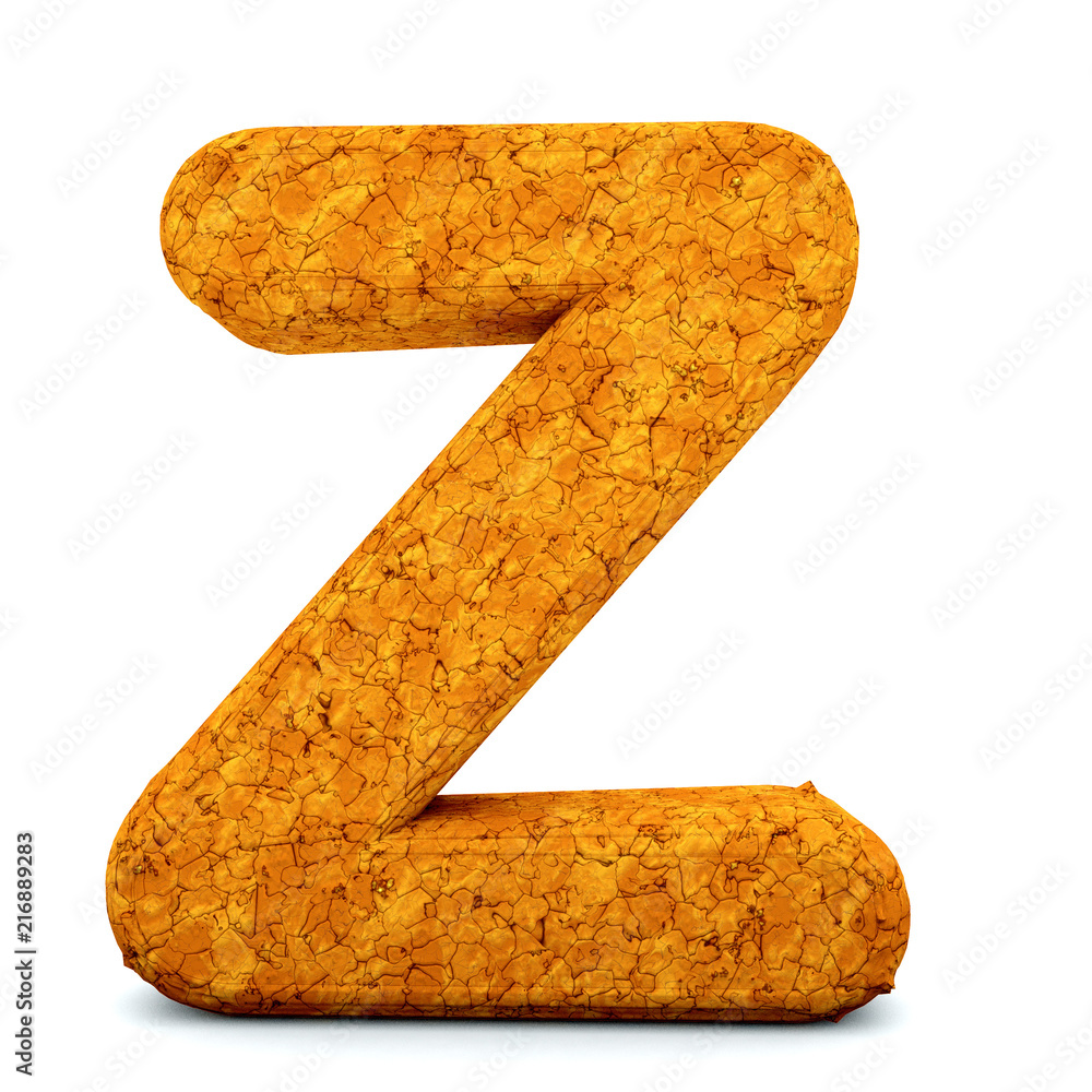 Letter Z, font soil drought cracked, dry mud alphabet, path save. Stock ...