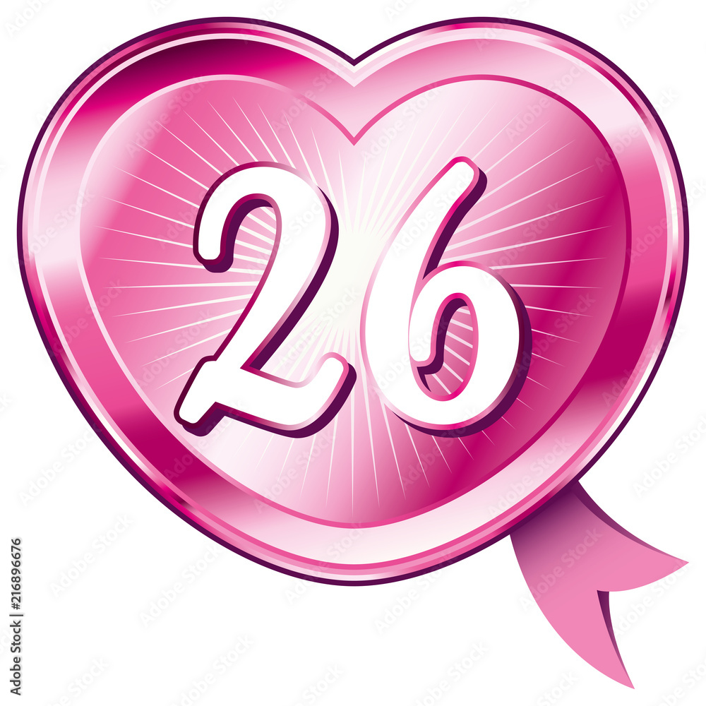Number 26 Pink