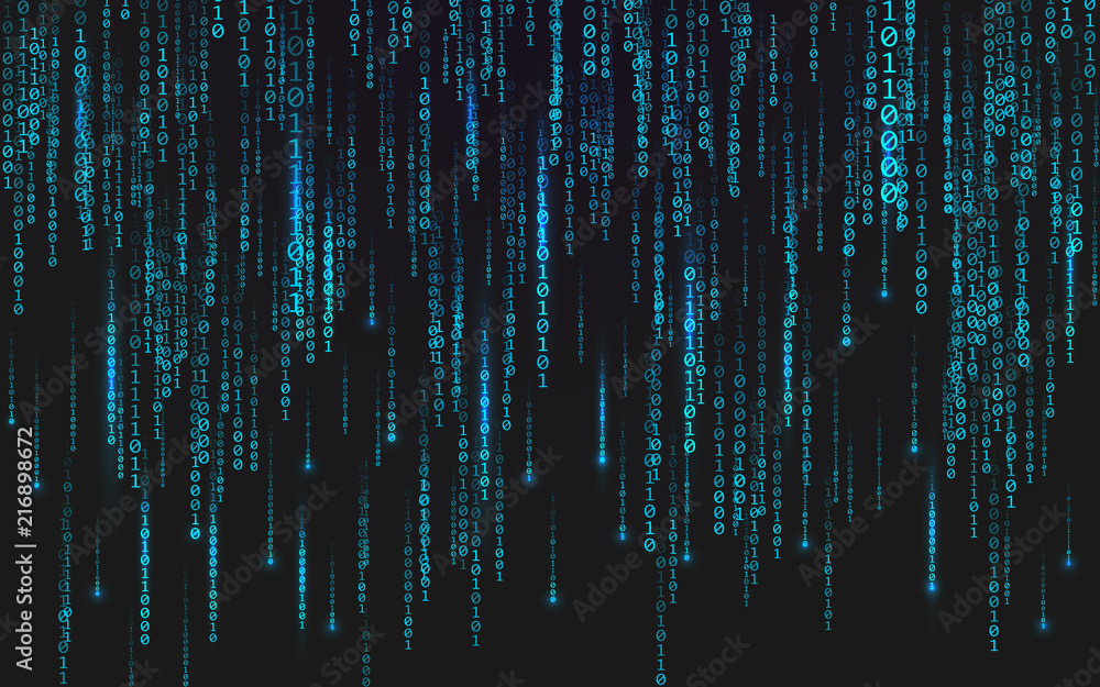 Binary matrix background. Falling digits on dark backdrop. Running ... Binary matrix background. Falling digits on dark backdrop. Running ...