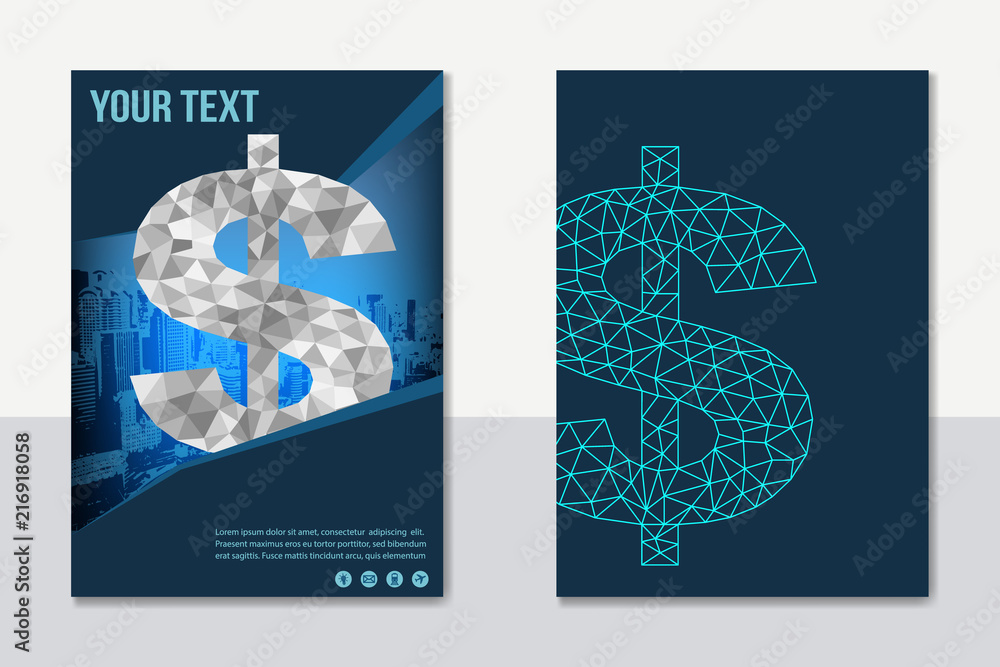 A4 business finance concept design for brochure banner poster report ...