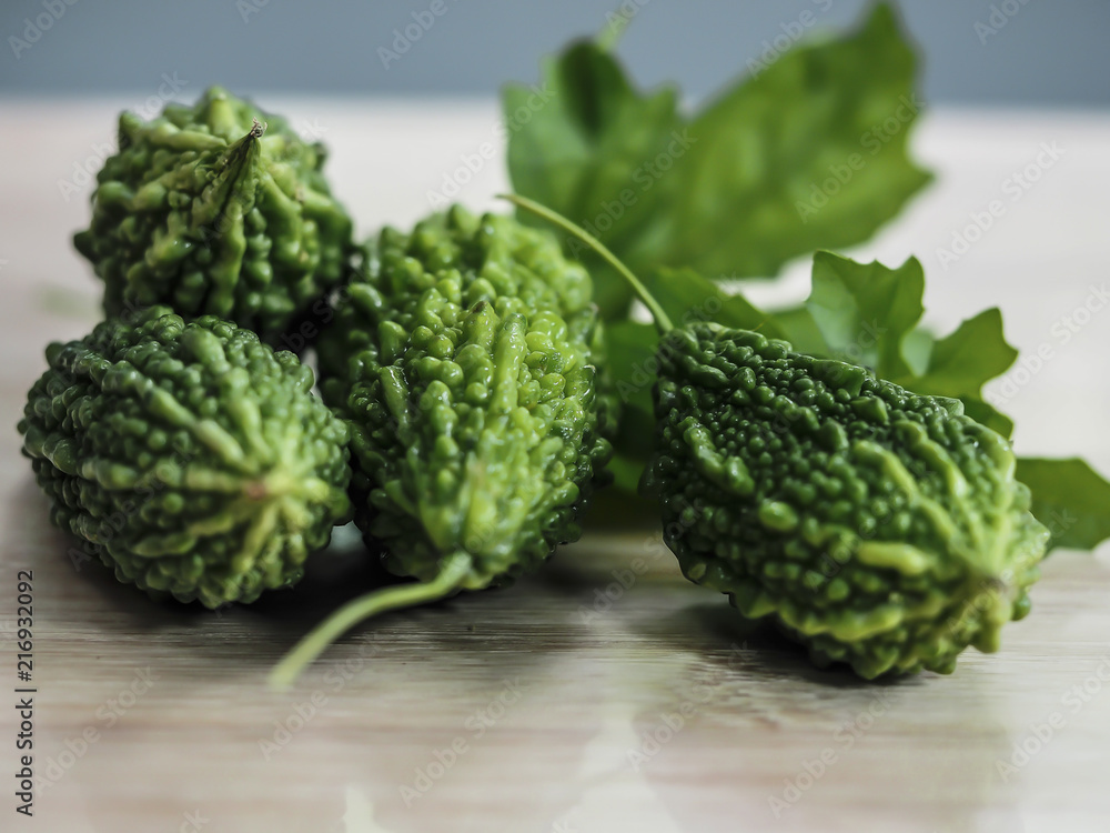balsam apple, balsam pear, bitter cucumber, bitter gourd, bitter melon ...