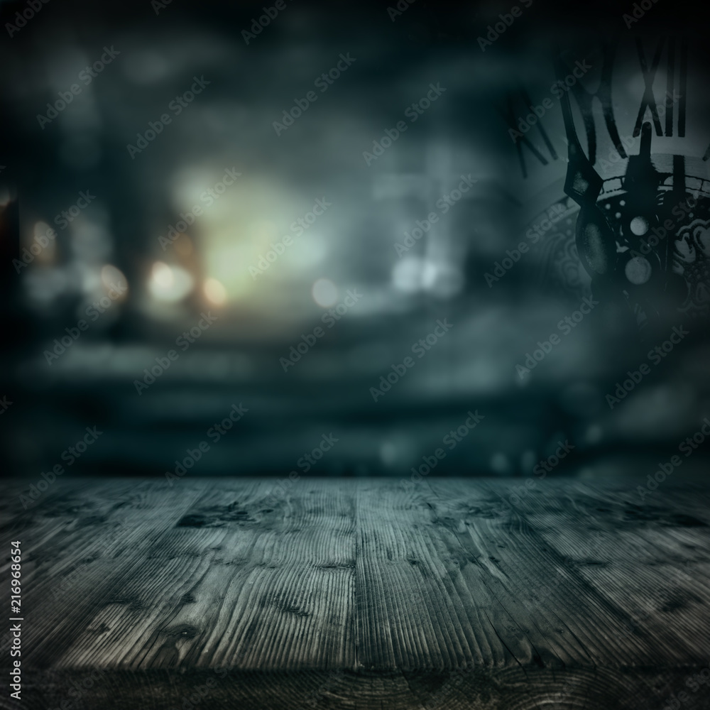 Ghost hour with wood planks Stock Photo | Adobe Stock