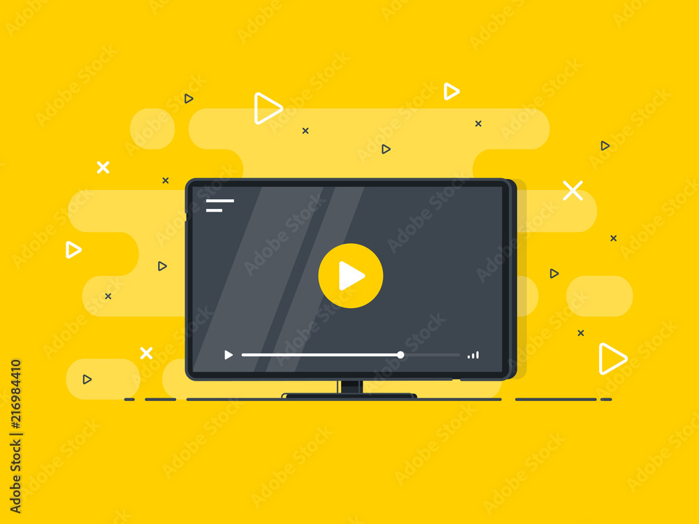 Video tutorials icon concept. Video conference and webinar icon ...