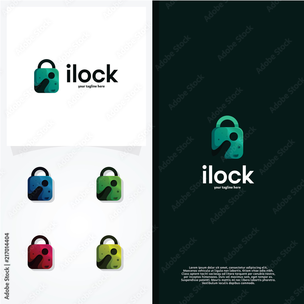 Letter I Lock Logo Template Design Vector, Emblem, Design Concept ...