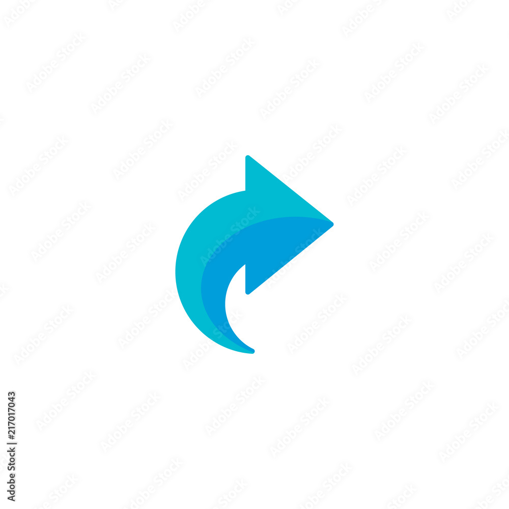 Redo icon flat element. Vector illustration of redo icon flat isolated ...