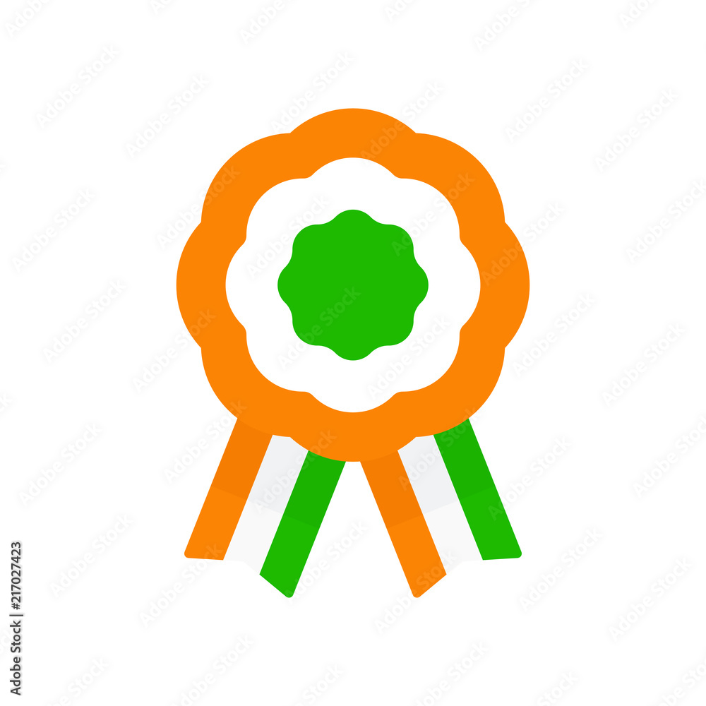 Indian cockade with flag colors, national symbol of India Stock Vector ...