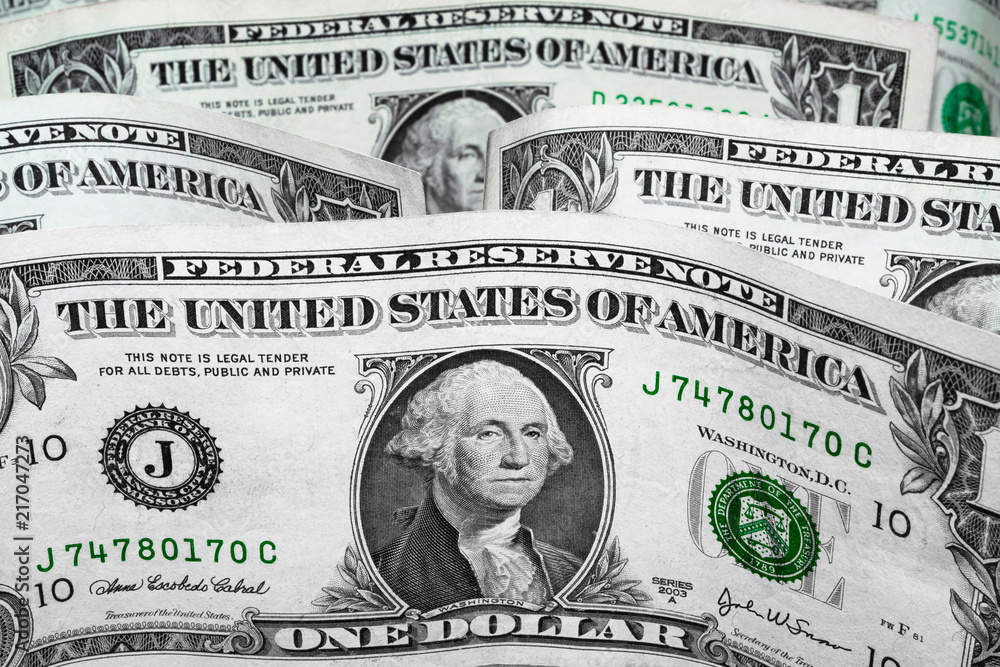United States Dollars Closeup Concept. American Dollars Cash Money. One ...