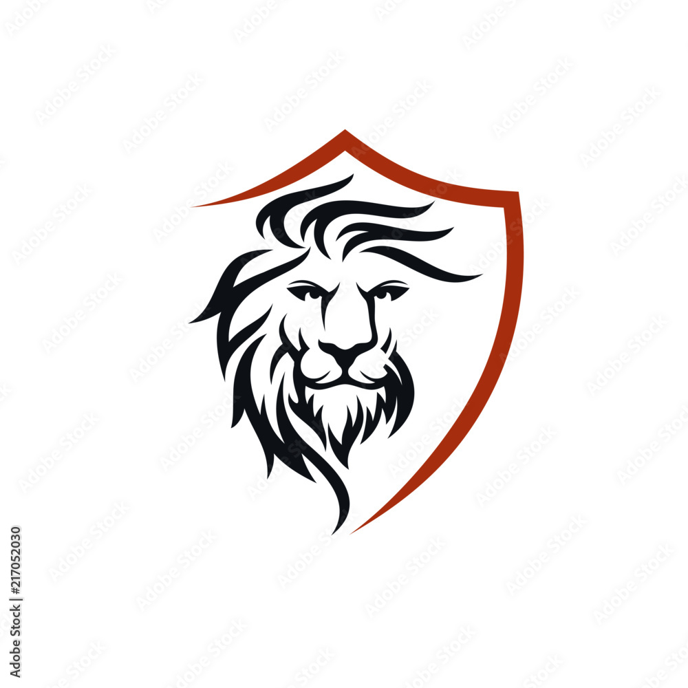 Lion Logo Template Stock Vector | Adobe Stock