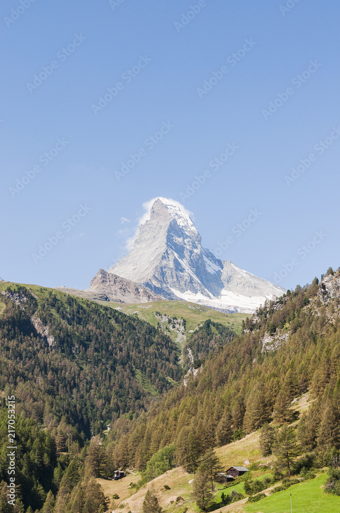 Zermatt, Furi, Zmutt, Zmuttgletscher, Matterhorn, Alpen, Wallis ...