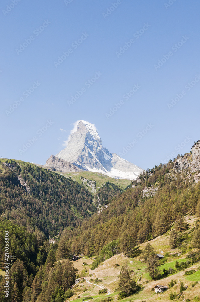 Zermatt, Furi, Zmutt, Wanderweg, Zmuttbach, Matterhorn, Wallis ...