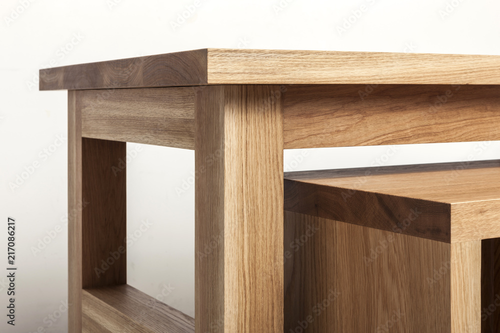 oak solid wood table Stock Photo | Adobe Stock