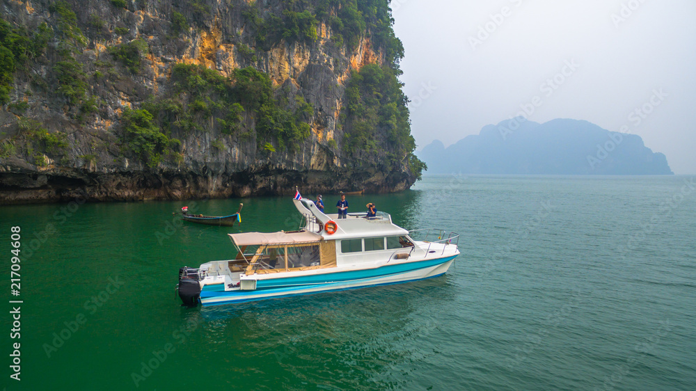 amazing Panak island has a cave entrance into the canyon. .Visitors can ...