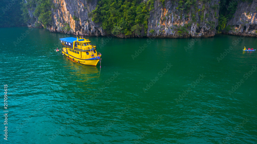 amazing Panak island has a cave entrance into the canyon. .Visitors can ...