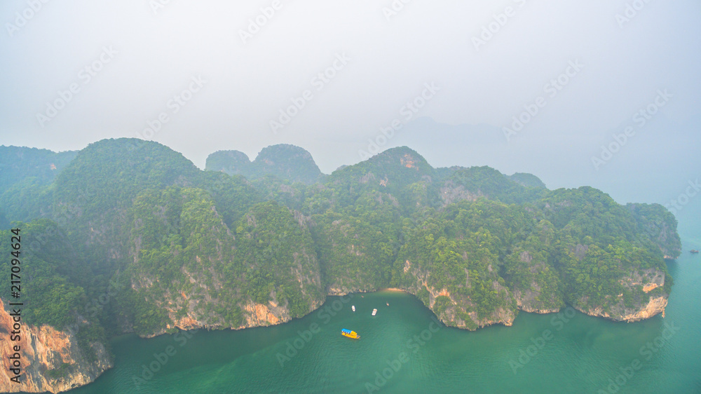 amazing Panak island has a cave entrance into the canyon. .Visitors can ...