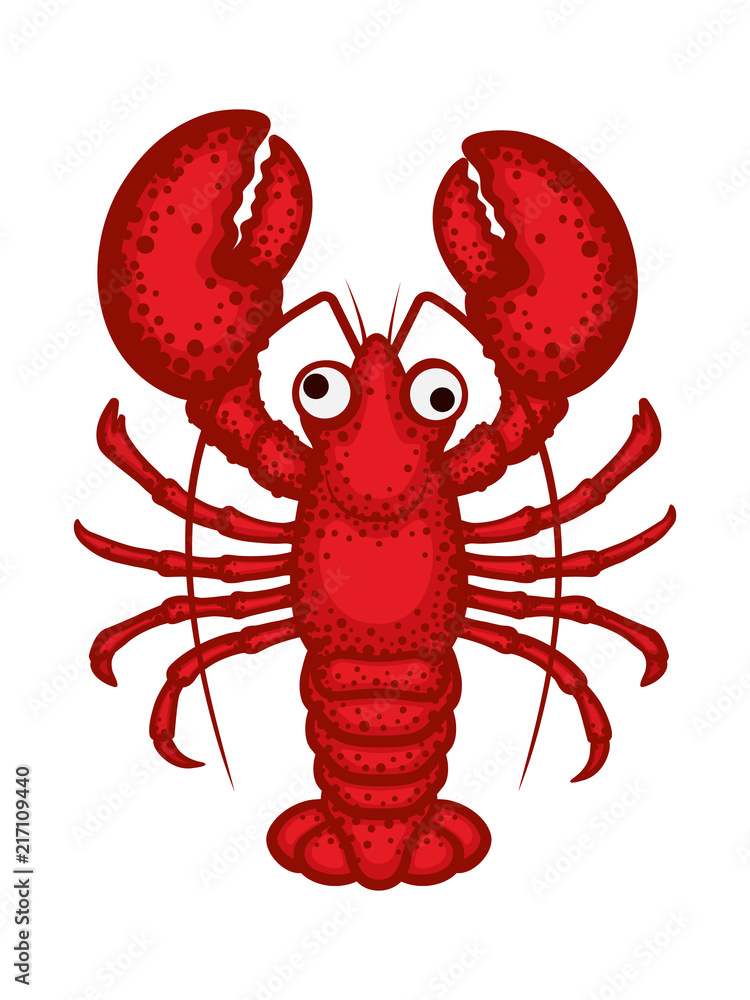 Lobster vector character. Lobster vector illustration in cartoon style ...