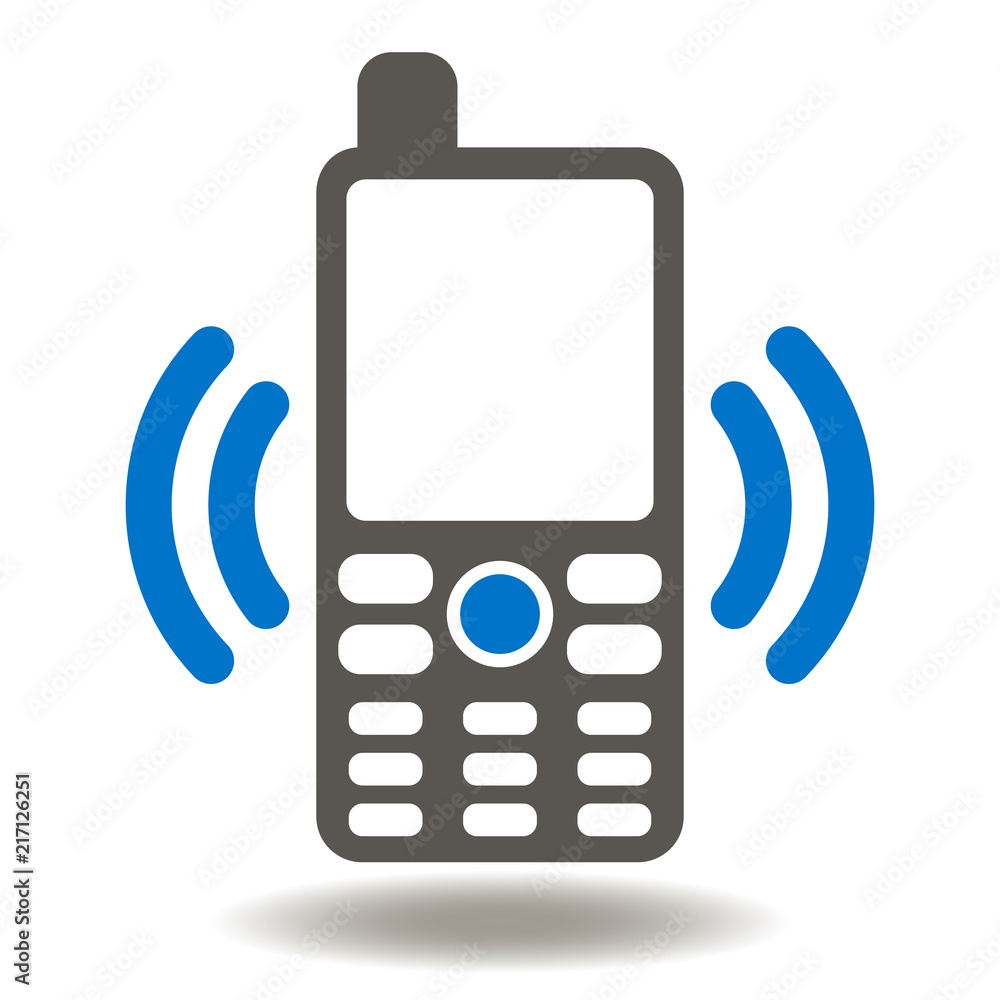 Phone mobile call icon vector. Telephone bell illustration. Contact ...