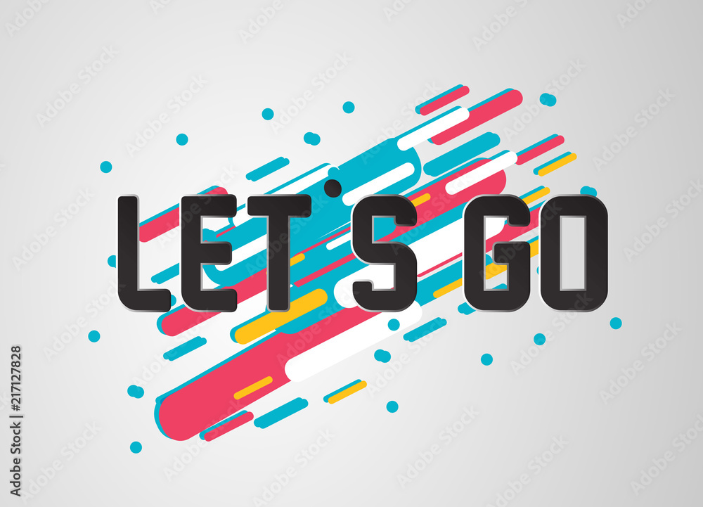let's go, beautiful greeting card background or banner with sport theme ...