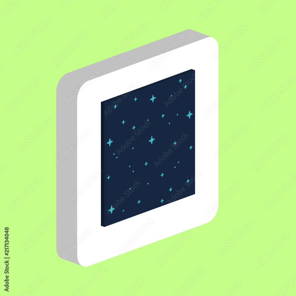 Starry Night Simple vector icon. Illustration symbol design template ...