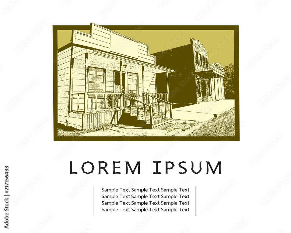 Suburban Neighborhood Drawing