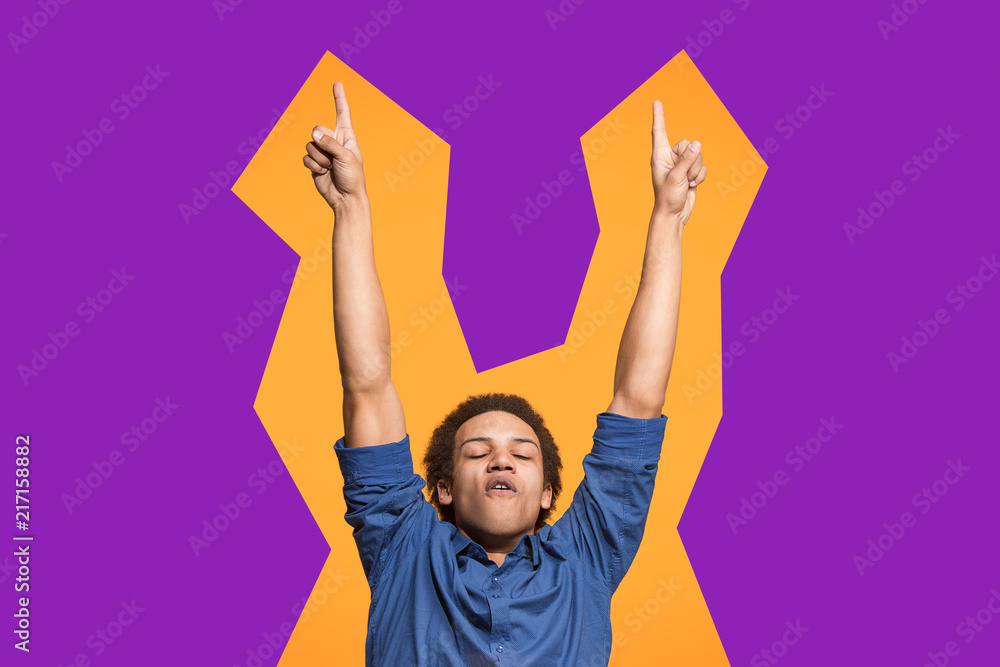 I won. Winning success happy man celebrating being a winner. Dynamic ...