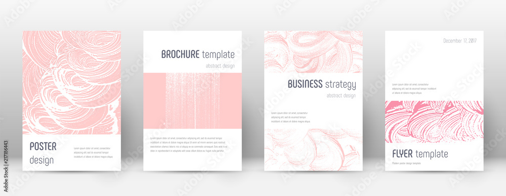 Cover page design template. Minimalistic brochure layout. Classy trendy ...