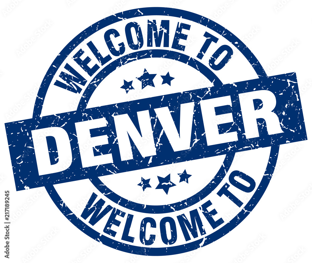 welcome to Denver blue stamp Stock Vector | Adobe Stock