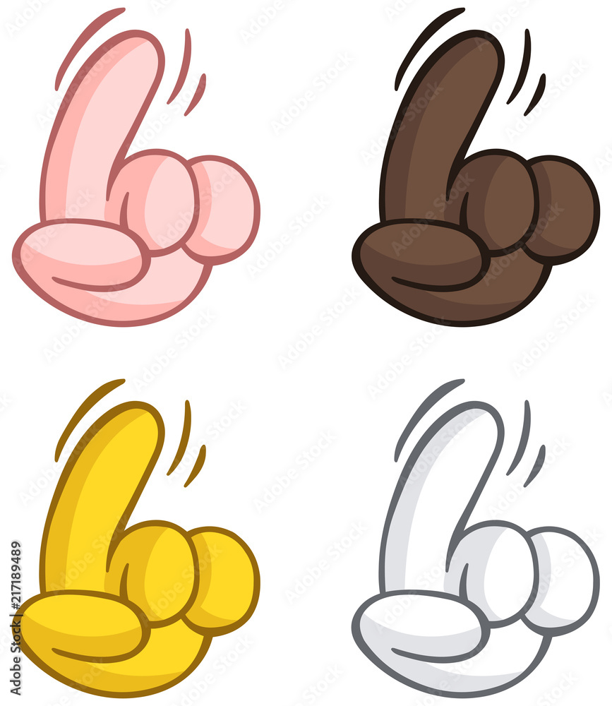 no cartoon hand Stock Vector | Adobe Stock