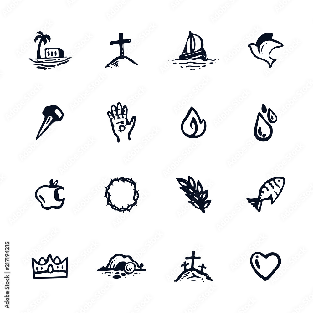 Gospel Icons Stock Vector | Adobe Stock
