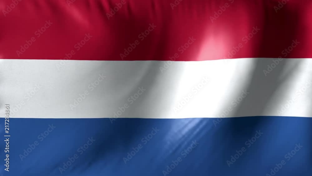 National flag of Netherlands. Seamless looping 4k full realistic dutch ...