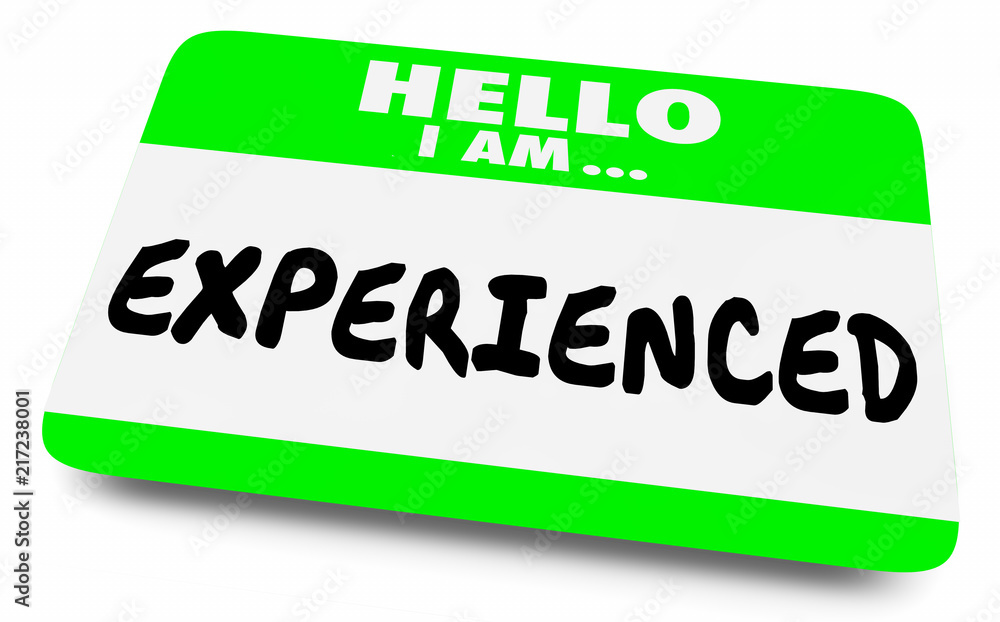 Experienced Expert Knowledge Skill Name Tag 3d Illustration Stock Photo ...