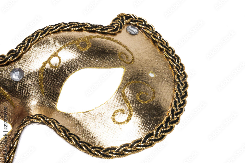 gold mask isolated white Stock Photo | Adobe Stock