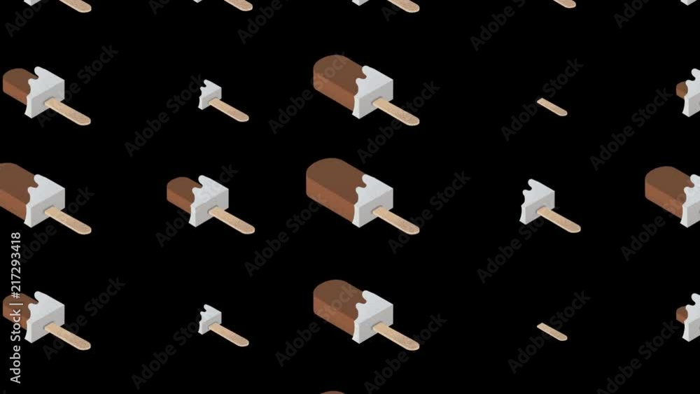 ice cream motion animated transparent background alpha channel matte ...