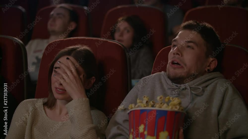 Scared Audience Movie Theater