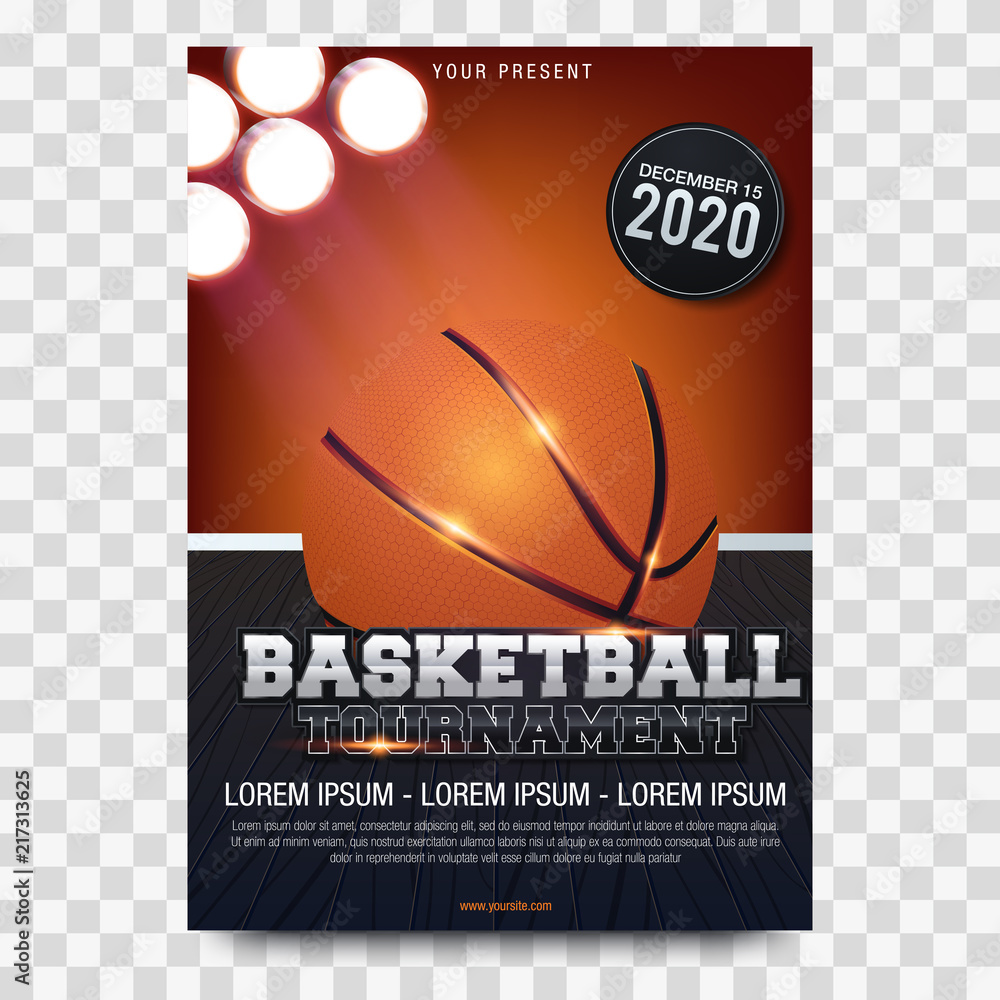 Basketball Poster Vector. Design For Sport Bar Promotion. Basketball ...