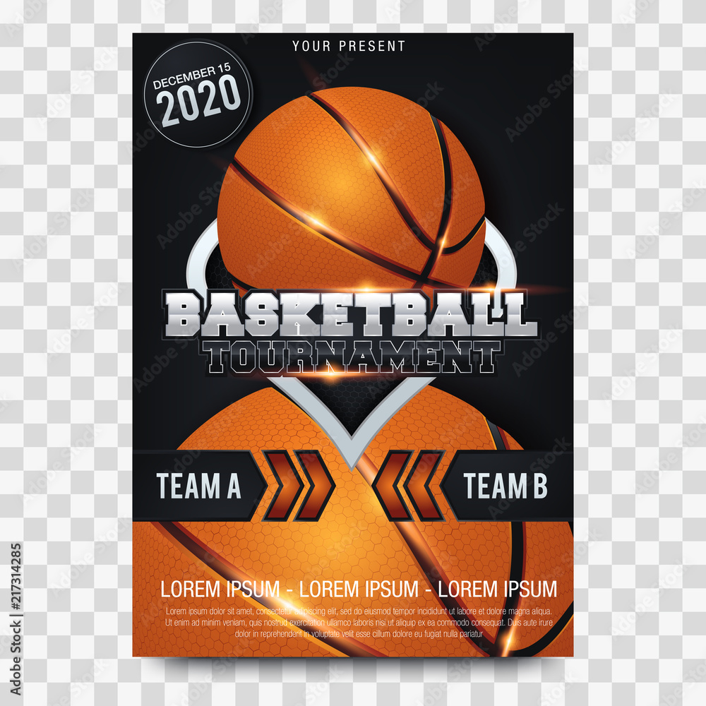 Basketball poster design. Vector illustration Stock Vector | Adobe Stock