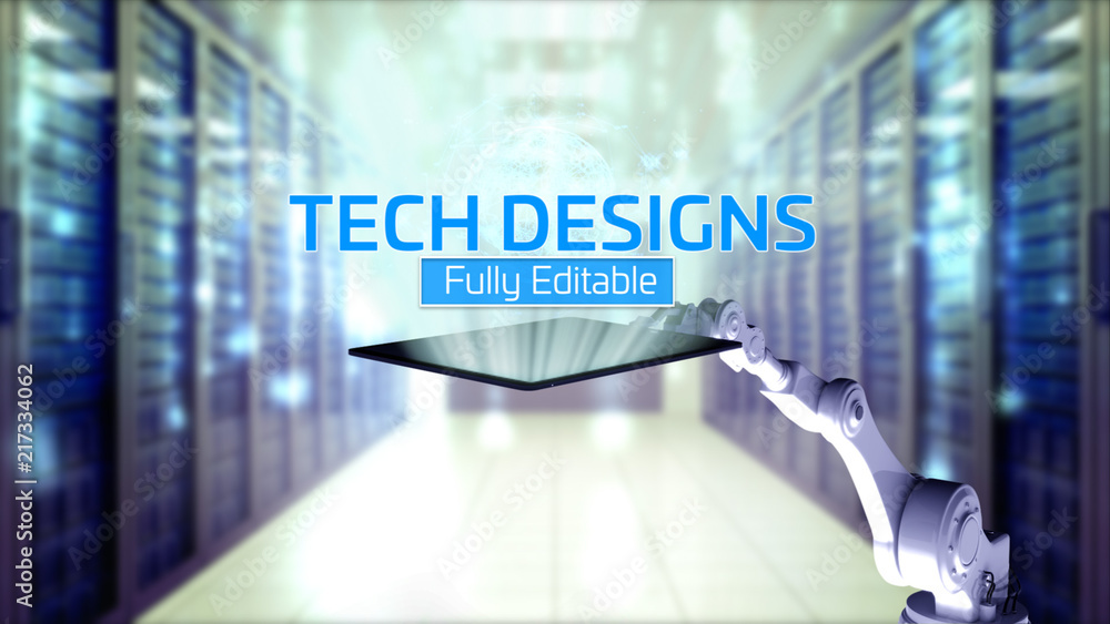 Robotic Arm Title Stock Template | Adobe Stock