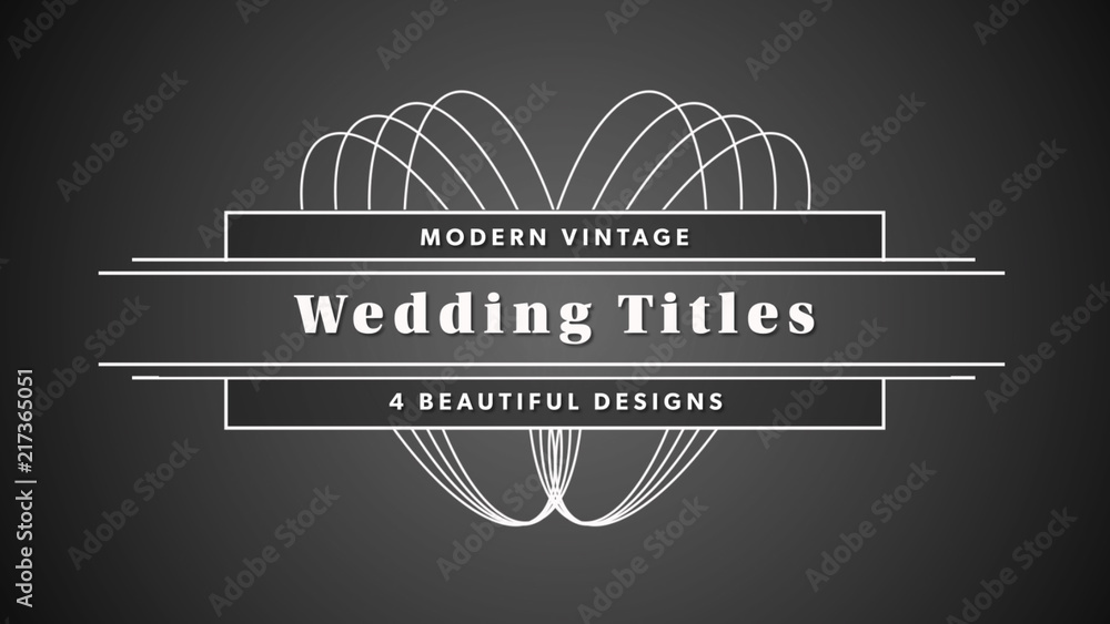Modern Geometric Wedding Titles Stock Template | Adobe Stock