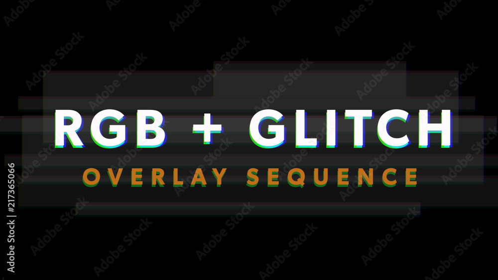 RGB Split Glitch Overlay Titles Stock Template | Adobe Stock