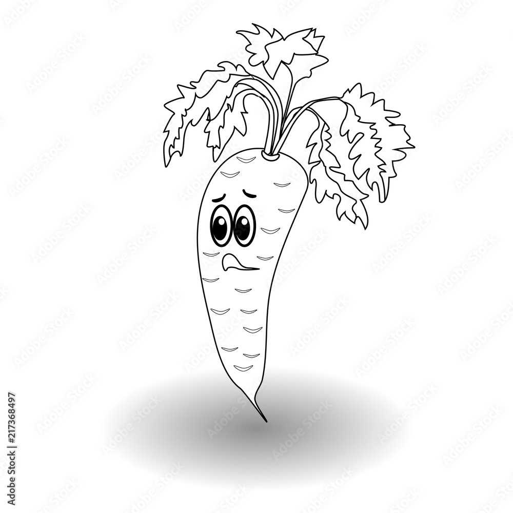 Vegetable Cartoon Outline