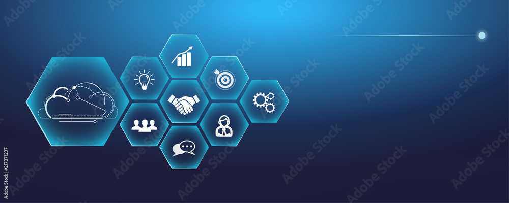 Digital Business Vector Illustration Stock Vector | Adobe Stock