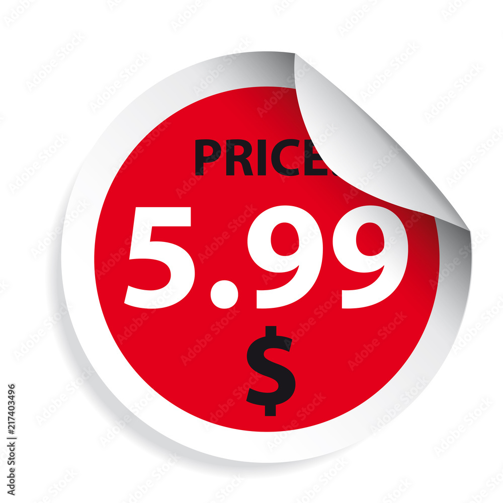 Real Price Tag Sticker