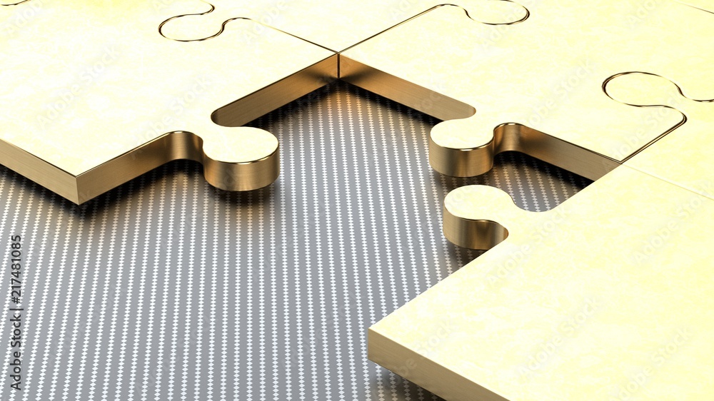 Background image Golden puzzle and missing link, the parts on the ... Background image Golden puzzle and missing link, the parts on the ...